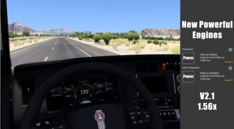 New Powerful Engines V2.1 1.56x Mod - ATS Mod | American Truck ...