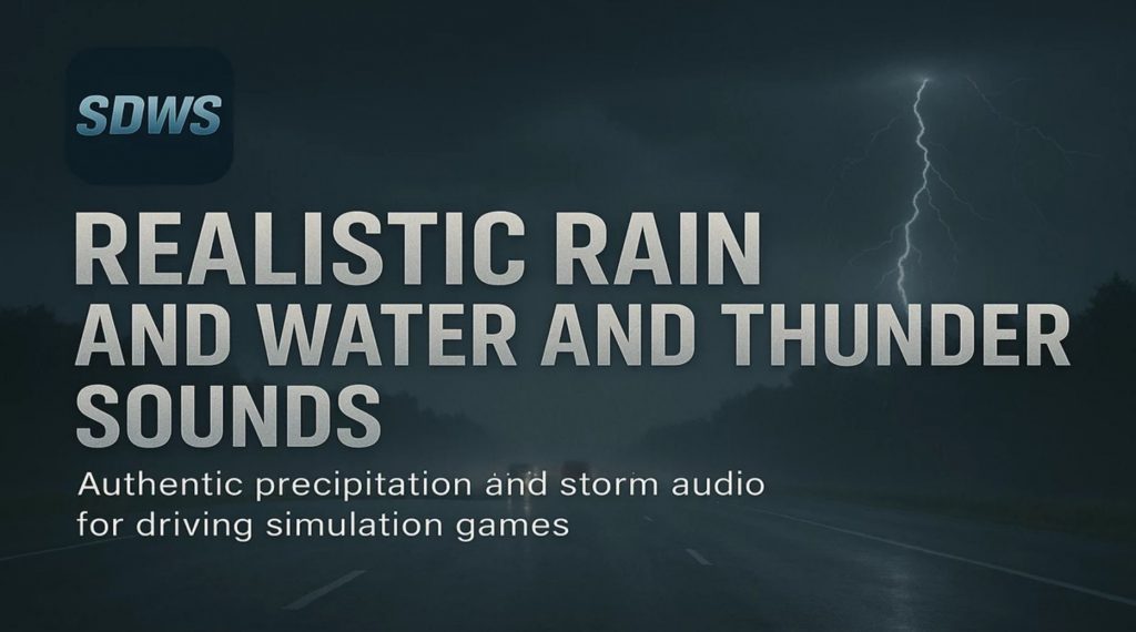 Realistic Rain & Water & Thunder Sounds V8.2 1.55 Mod - ATS Mod | American Truck Simulator Mod