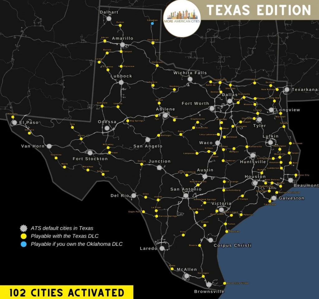 More American Cities (Texas) v1.2 Mod - ATS Mod | American Truck ...