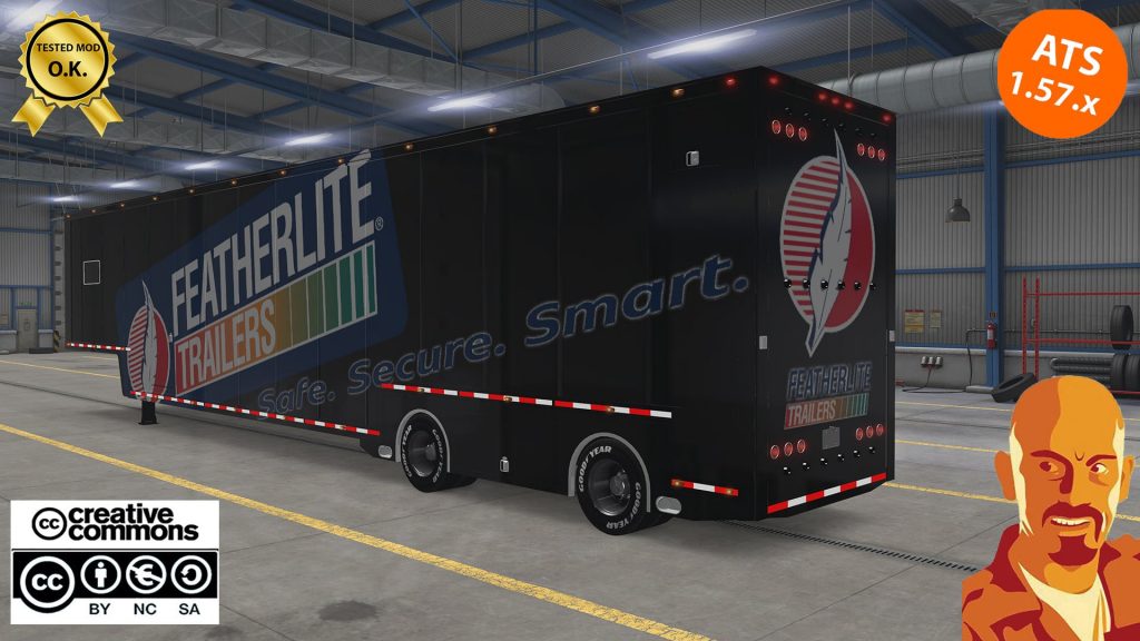 FEATHERLITE CAR TRAILER v2.0 ATS 1.57.x 2.0 Mod - ATS Mod | American ...