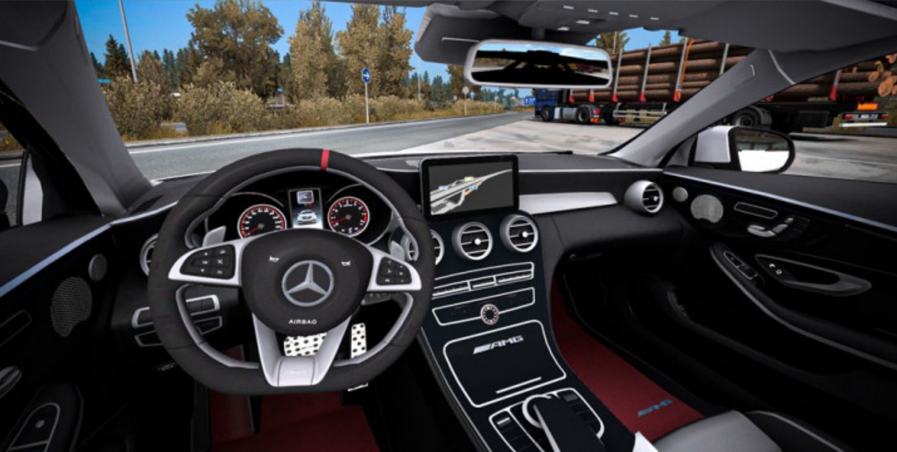 Mercedes Benz C63s v2.4 Mod - ATS Mod | American Truck Simulator Mod