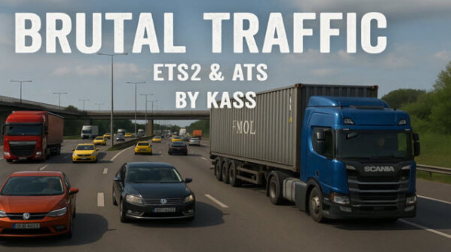 Brutal Traffic V7.1 Mod - ATS Mod | American Truck Simulator Mod