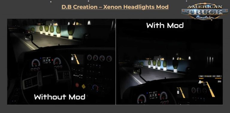 Realistic Xenon Lights v1.57 Mod - ATS Mod | American Truck Simulator Mod