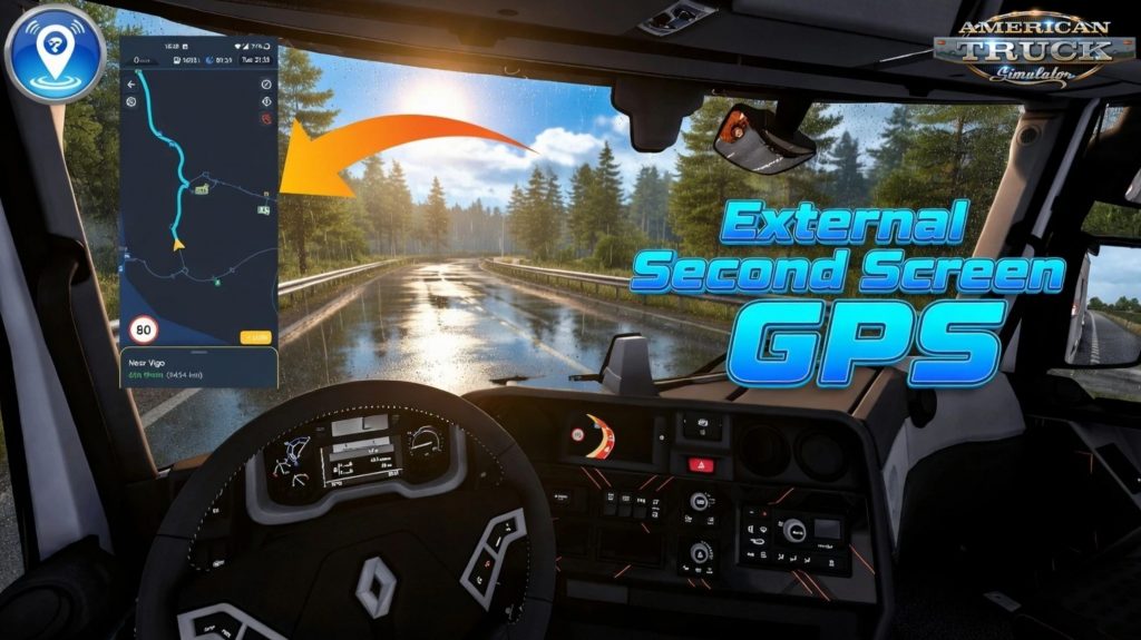 External Second Screen GPS v0.4.4 (1.58.x) Mod - ATS Mod | American ...