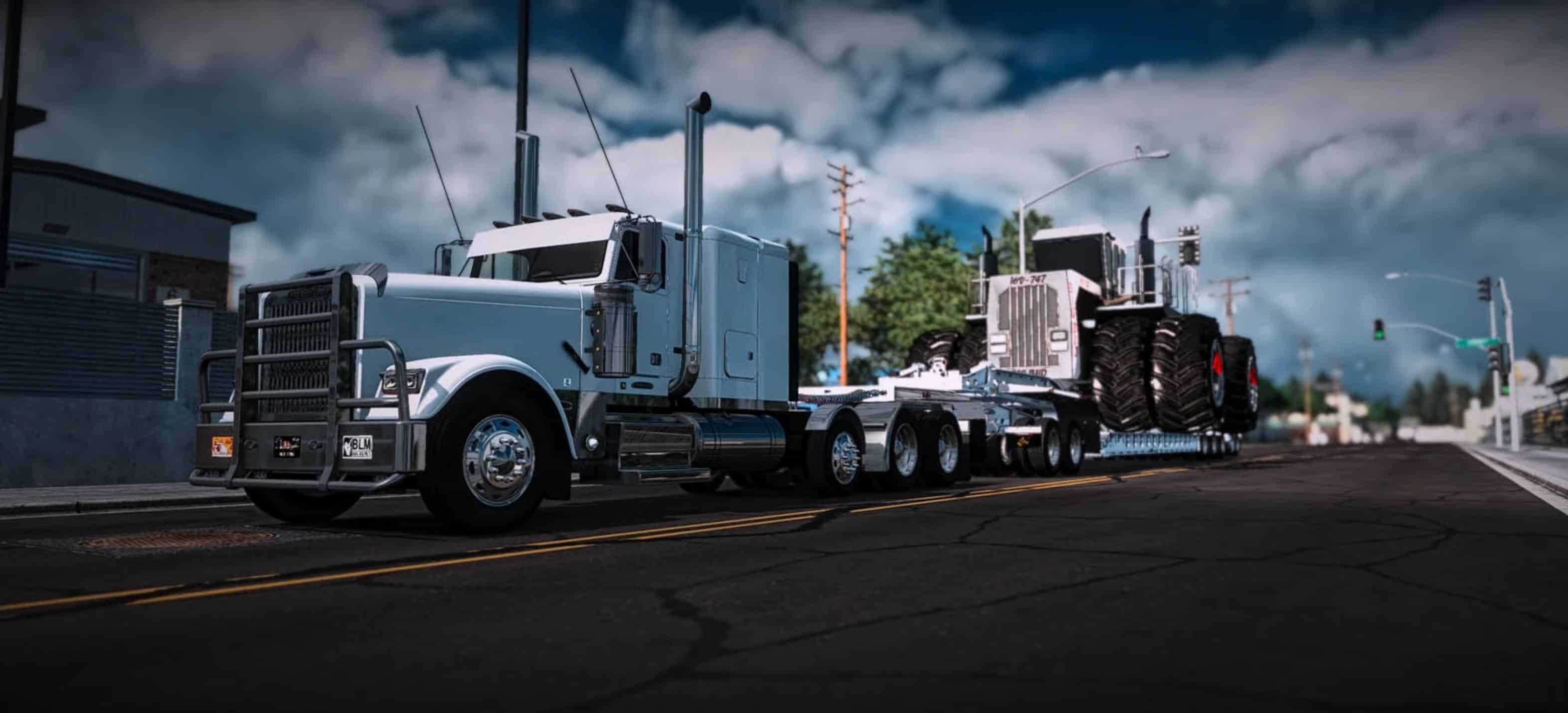 Peerless 80T Lowboy v0.4 1.59 Mod - ATS Mod | American Truck Simulator Mod