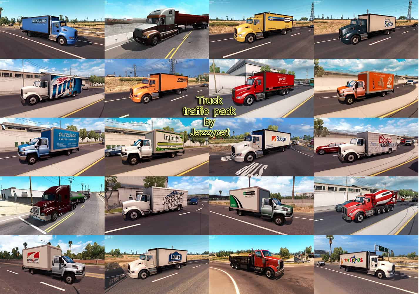Truck Traffic Pack by Jazzycat 3.5.12 Mod - ATS Mod | American Truck ...