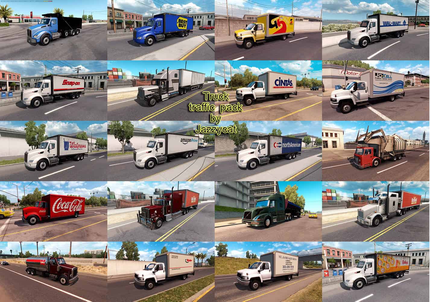 Truck Traffic Pack by Jazzycat 3.5.12 Mod - ATS Mod | American Truck ...