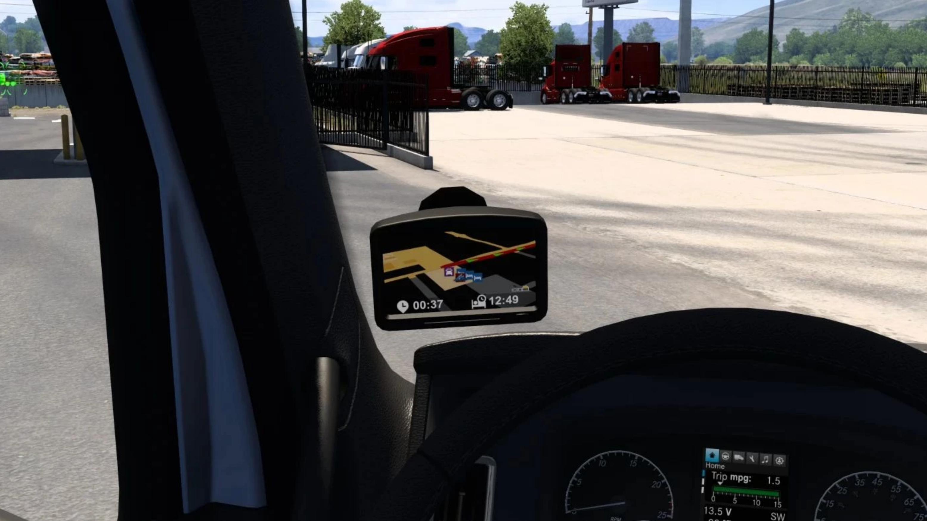 ETA and rest on Cabin Accessory GPS v1.4 Mod - ATS Mod | American Truck ...